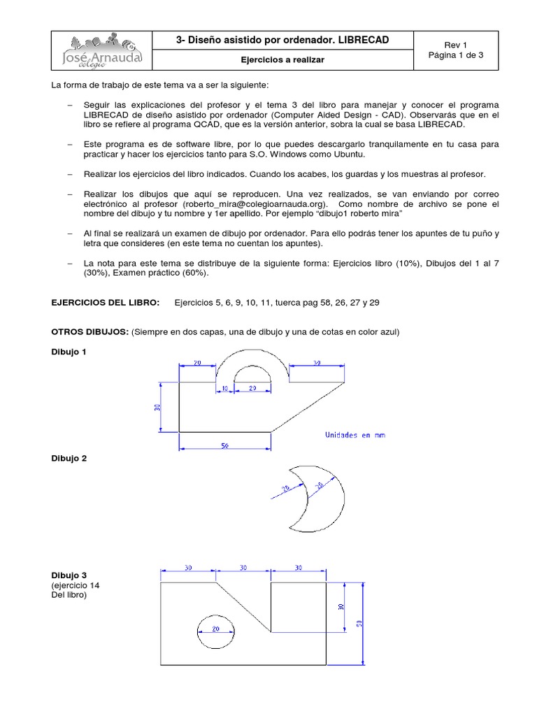Guía de Ejercicios LibreCAD | PDF | Software del sistema | Tecnología digital