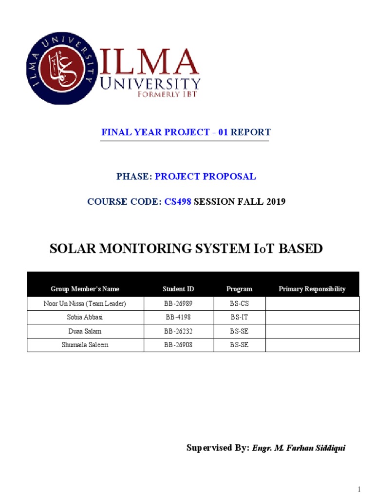 IoT-Based Solar Monitoring System Proposal | PDF | Photovoltaic System ...