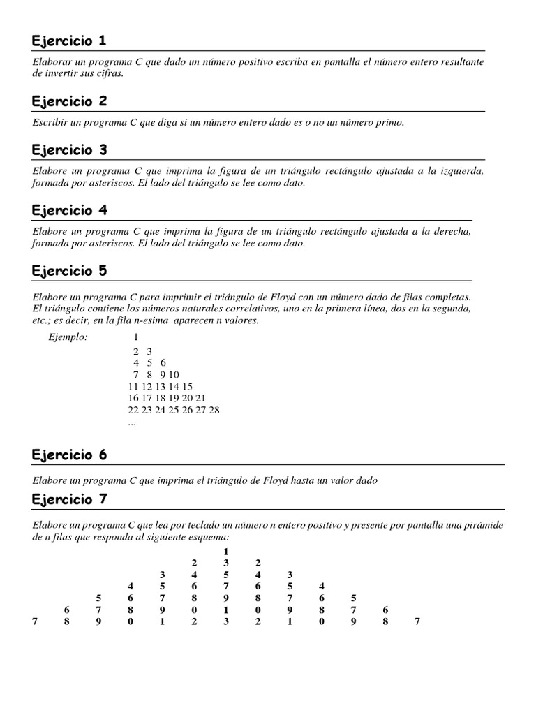 Ejercicios Programacion C | PDF