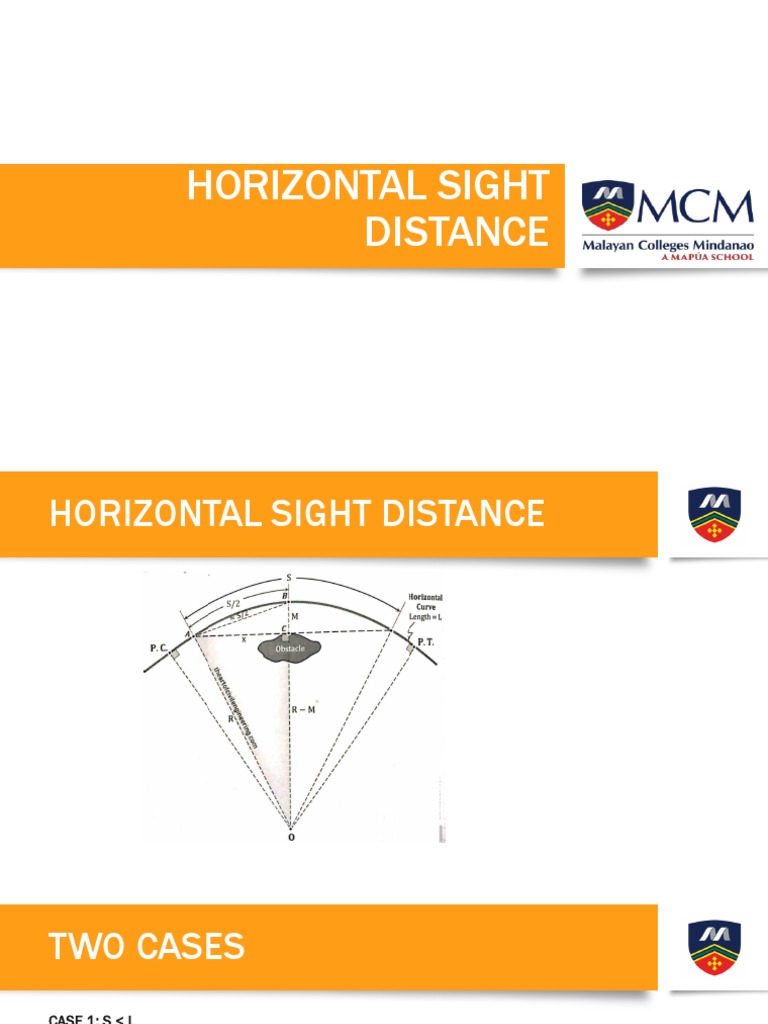 Module 9 Horizontal Sight Distance | PDF