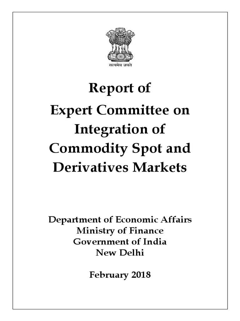 Report Commodity Derivative Markets 042018 | PDF | Commodity Markets ...