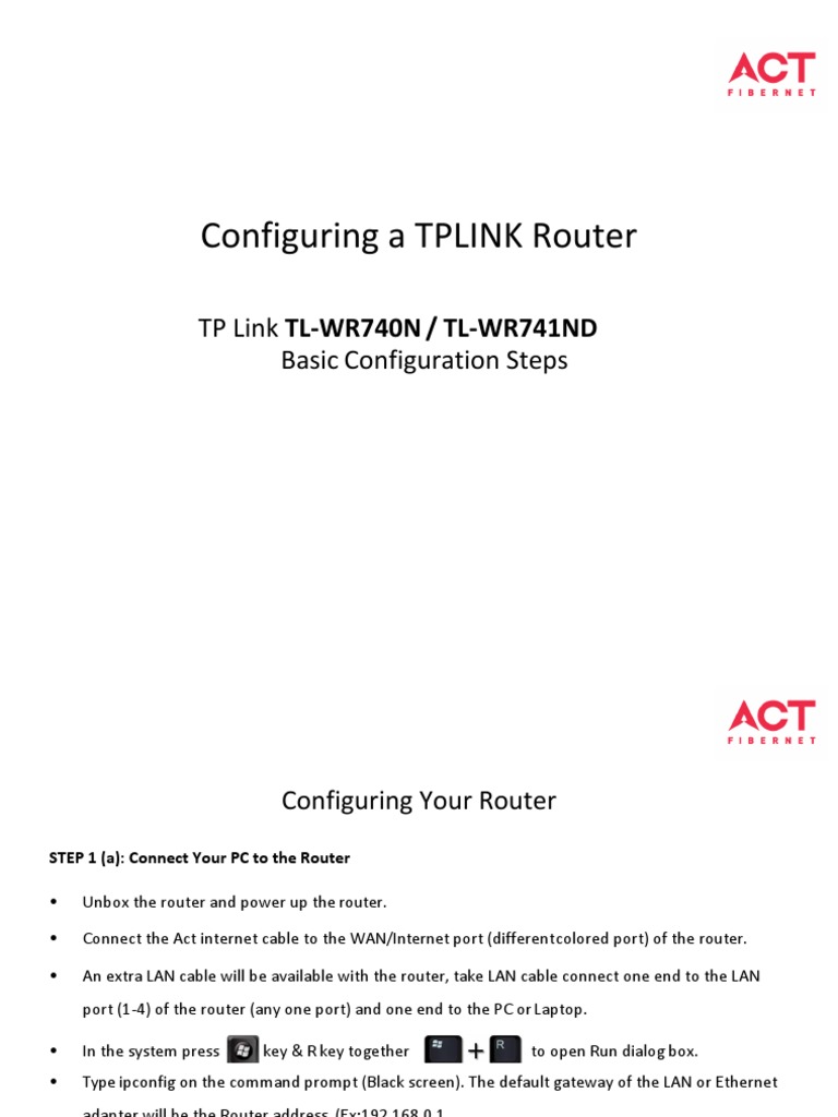 A Comprehensive Guide to Configuring a TP-Link Router for Internet and ...