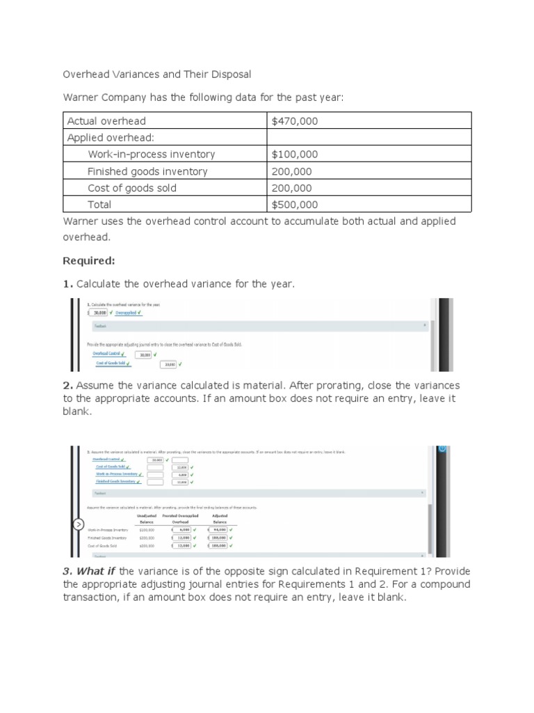 Overhead Variance Calculation Guide | PDF