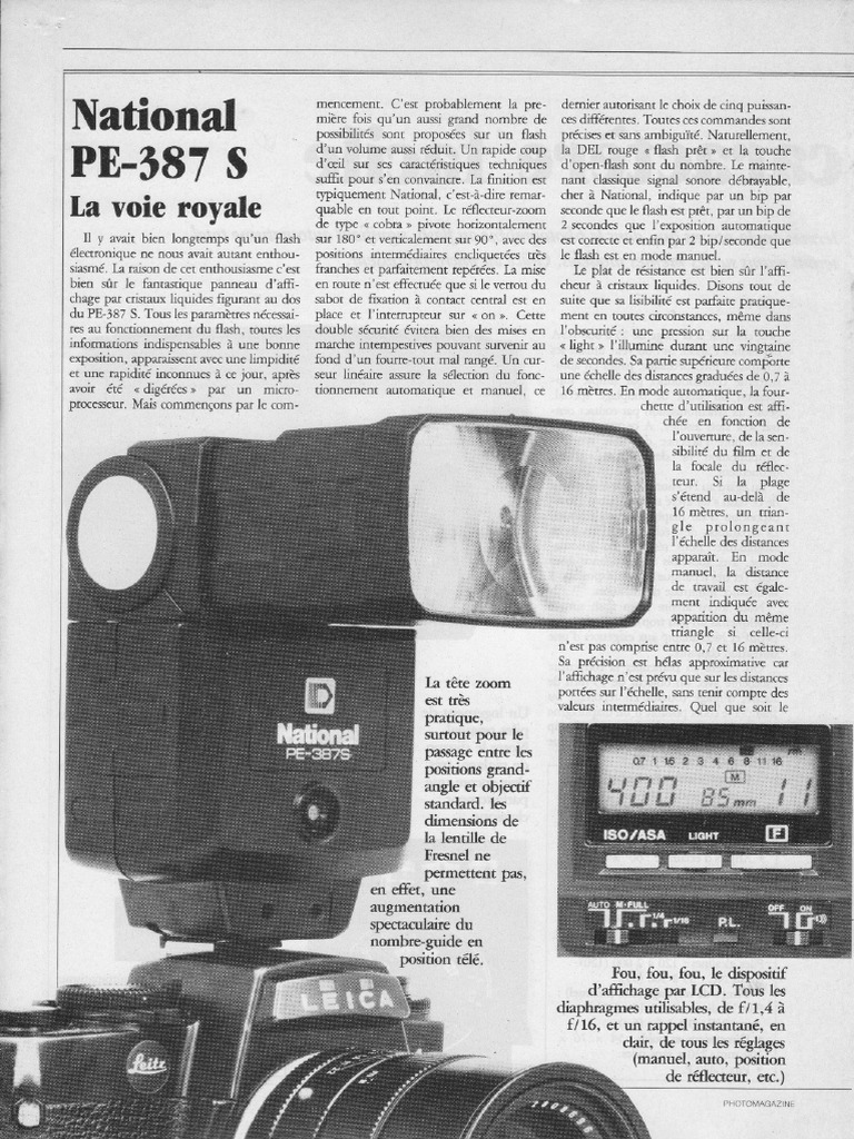 Strobe Flash National PE-387S Test Review | PDF