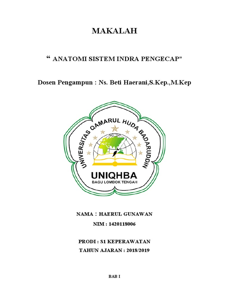Anatomi dan Fungsi Indra Pengecap | PDF