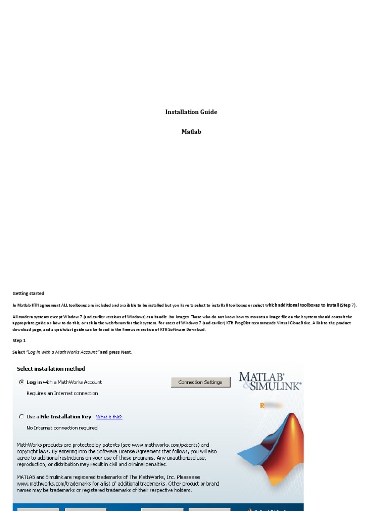 Installation Guide Matlab | PDF | Matlab | Login