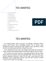 Instruksi Tes Warteg | PDF