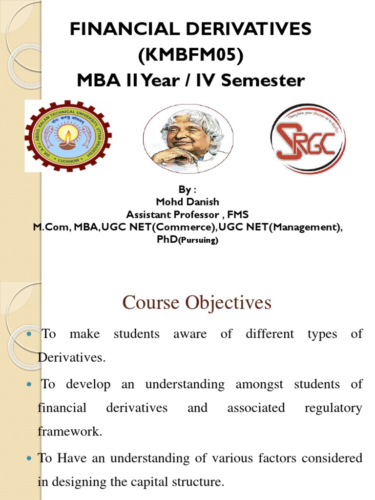 Financial Derivatives | PDF | Futures Contract | Put Option