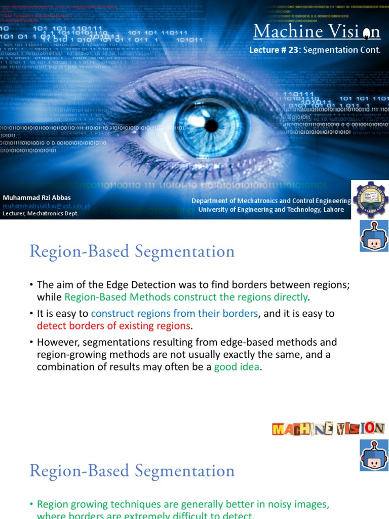 Lecture # 23: Segmentation Cont.: Muhammad Rzi Abbas | PDF | Image Segmentation ...