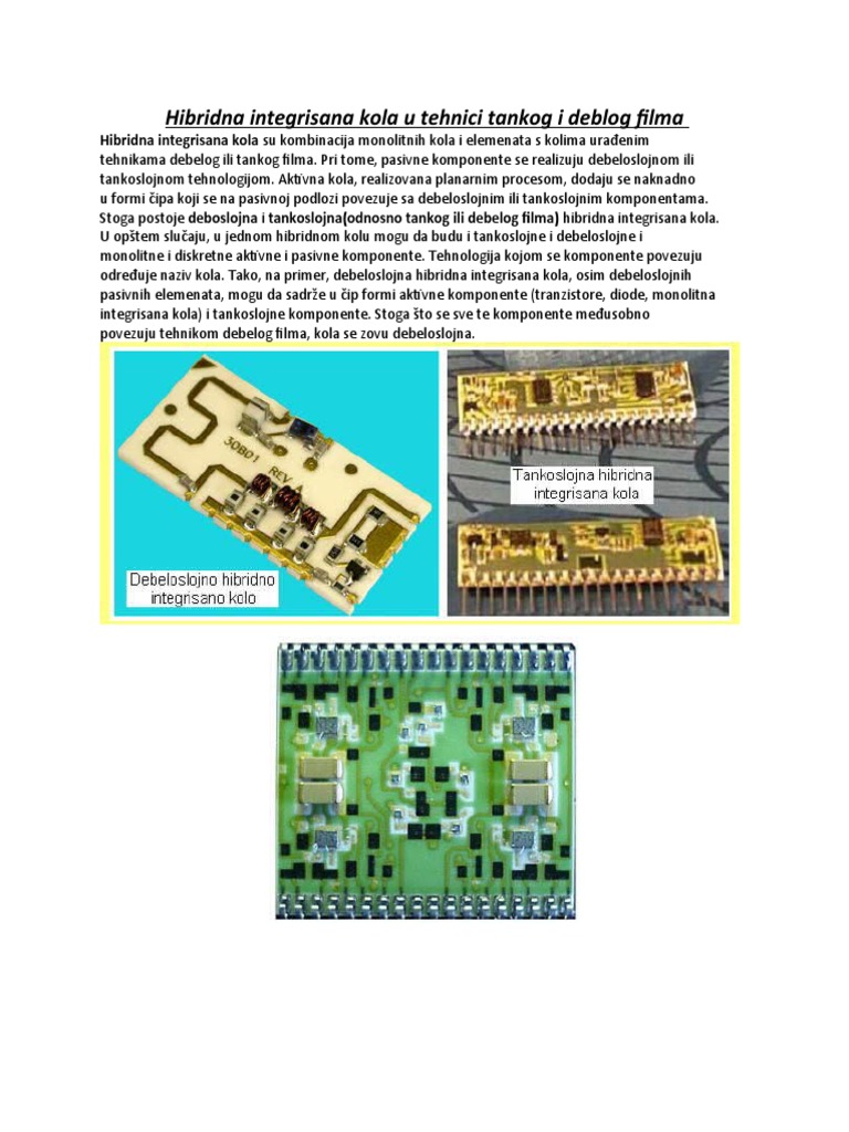 Hibridna Integrisana Kola Tankog I Debelog Filma-Amer Šuman | PDF