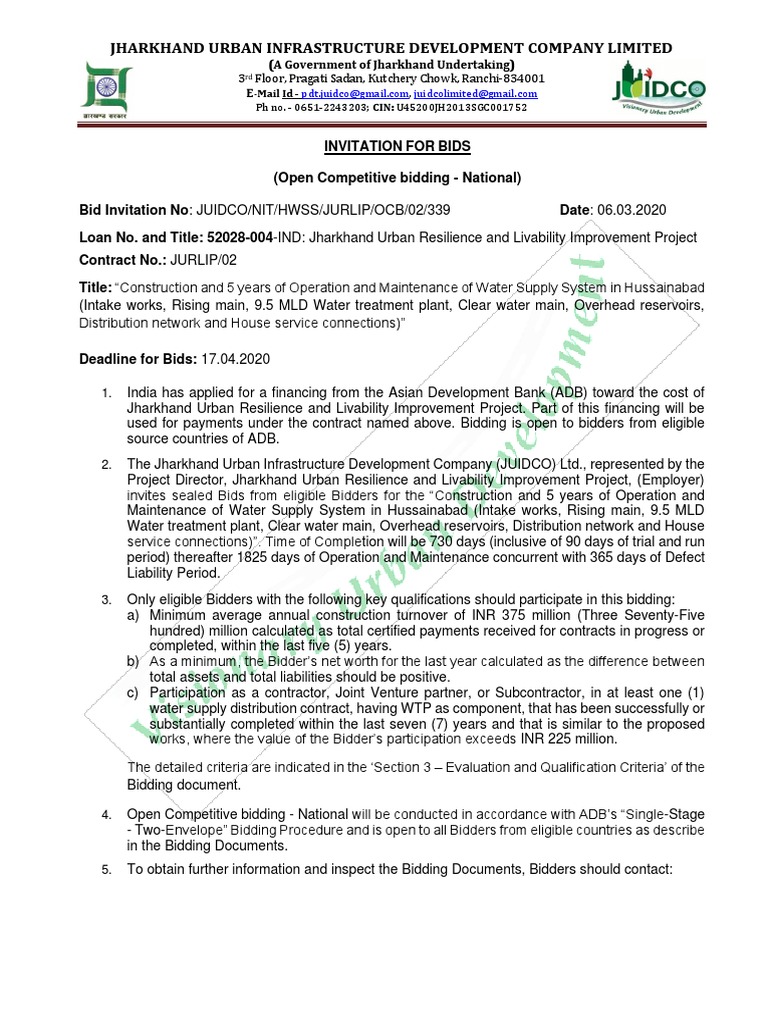 HWSS PDF | PDF | Joint Venture | Asian Development Bank