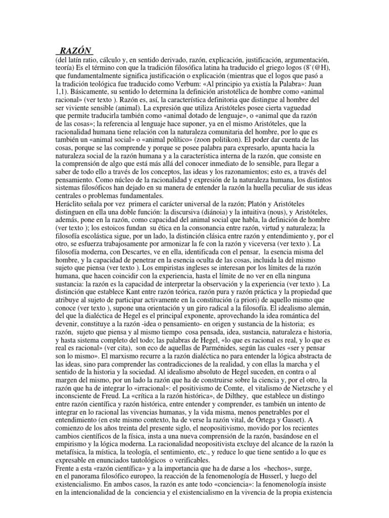 Concepto - Razón | Descargar gratis PDF | Razón | Aristóteles