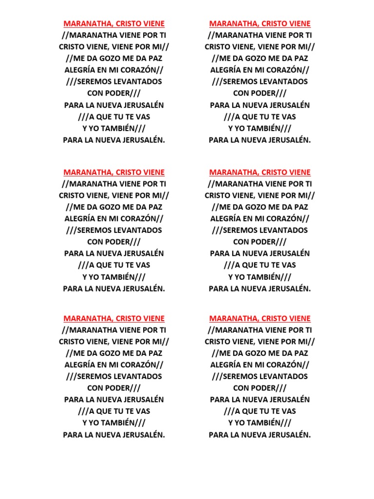 MARANATHA | PDF
