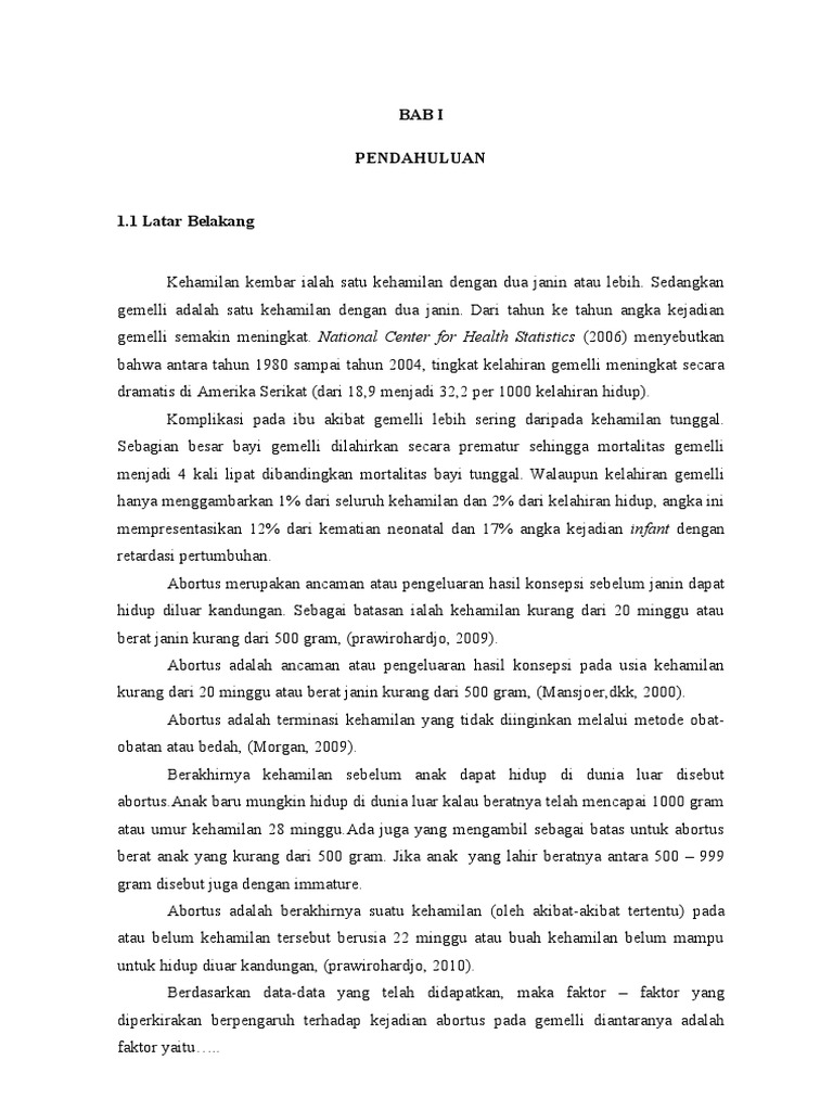 Kehamilan Gemelli dan Abortus | PDF