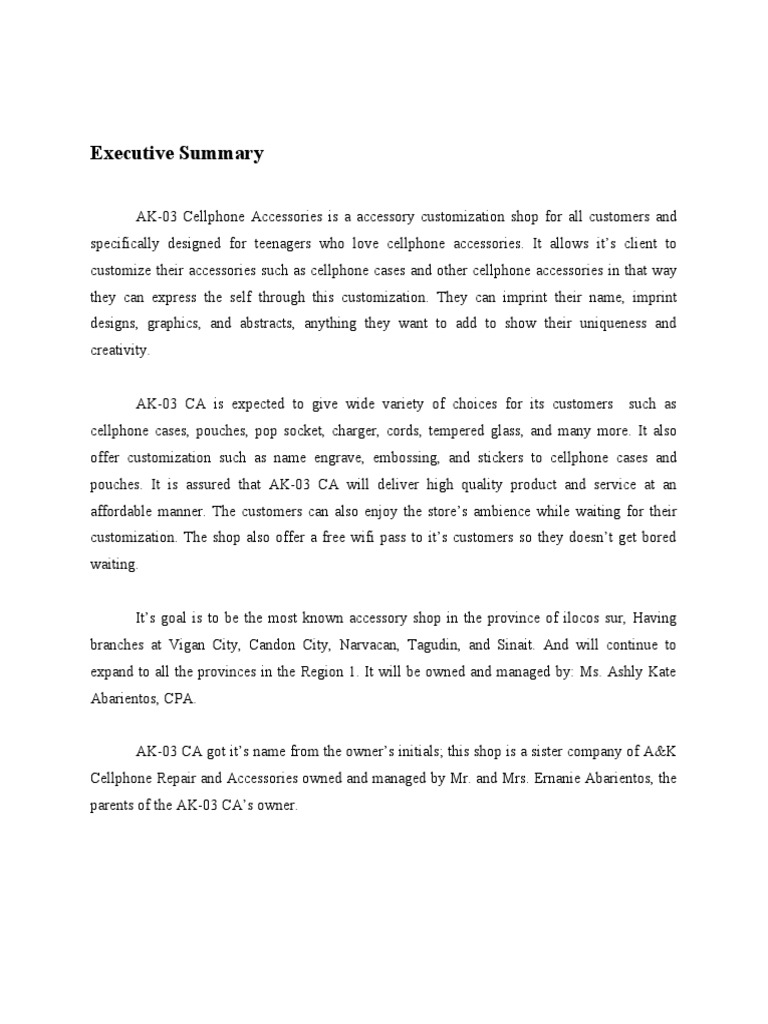 Business Plan | PDF | Microeconomics | Business