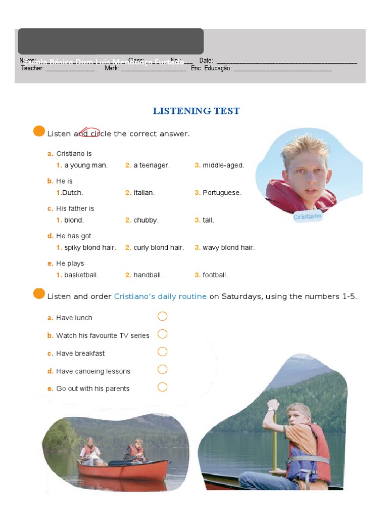 English Test 6th Grade December 2019 VERSÃO A | PDF