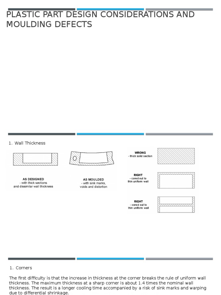 Plastic Part Design & Moulding Defects | PDF | Casting (Metalworking ...