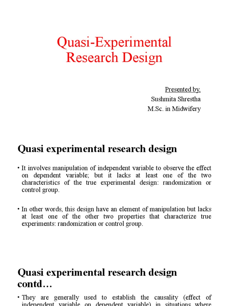 Quasi-Experimental Research Design | PDF | Experiment | Evaluation Methods