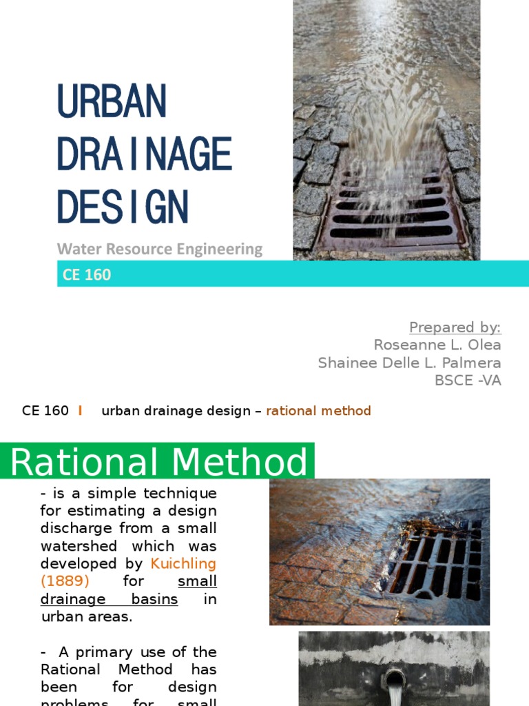 Urban Drainage Design: Water Resource Engineering | PDF | Drainage ...