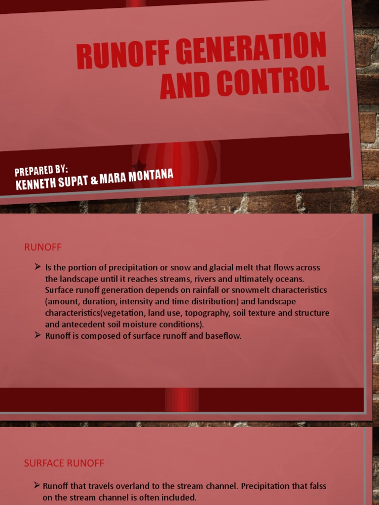 Runoff Generation and Control | PDF