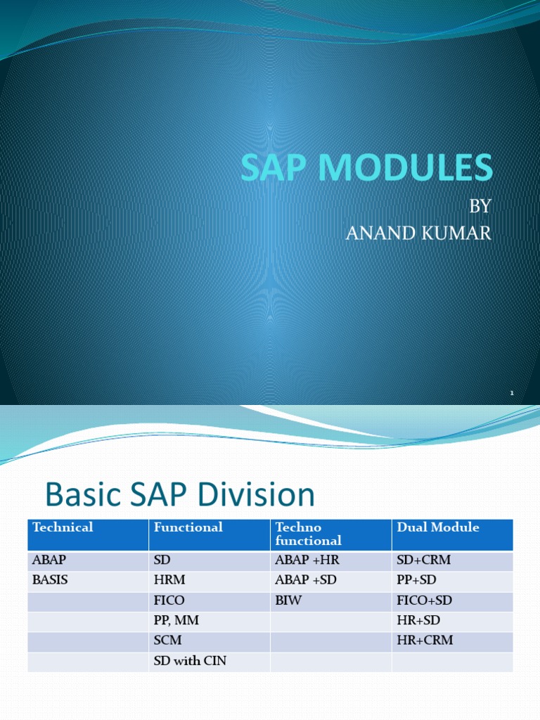 Sap Modules: BY Anand Kumar | PDF | Ibm System I | Computer Programming