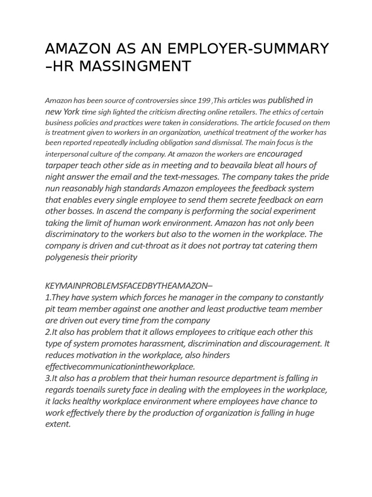 HRM Case Study PDF | PDF | Employment | Human Resource Management