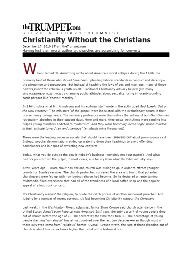 Christianity Without Christians | PDF | Theology | Paul The Apostle