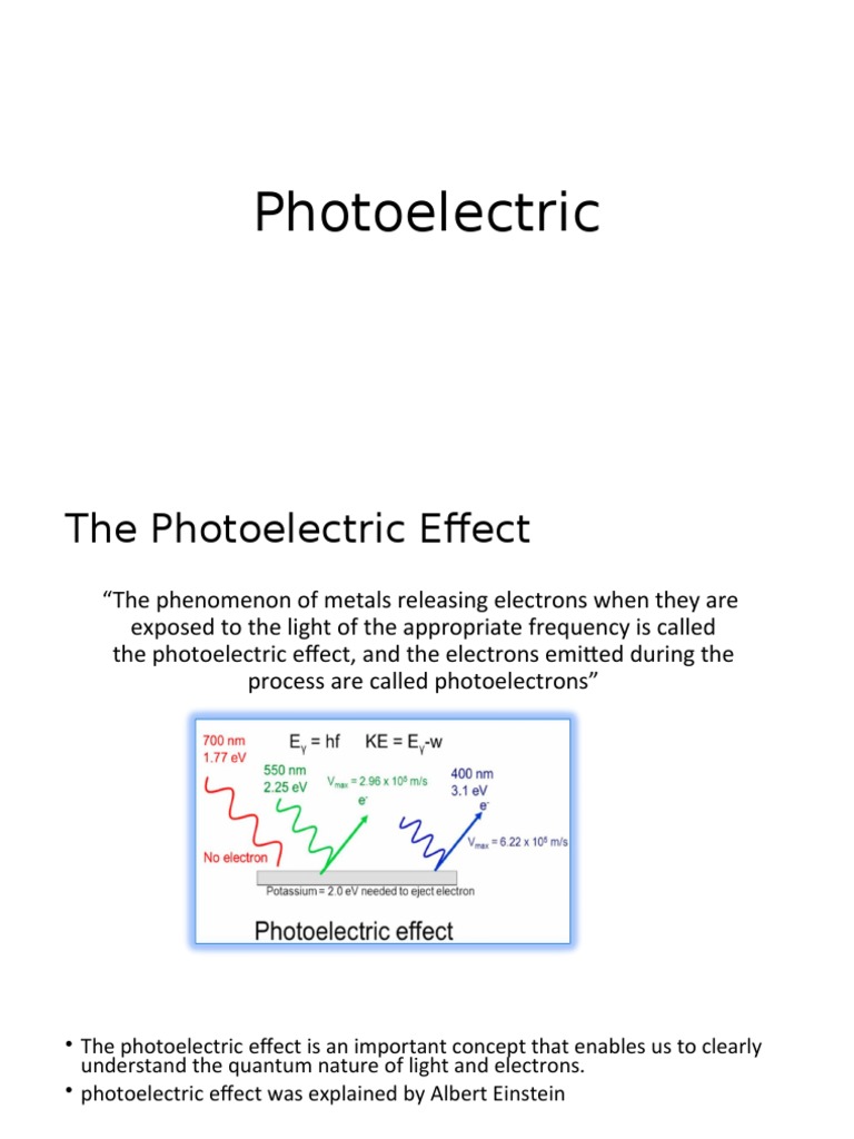 The Quantum Nature of Light and the Photoelectric Effect | PDF ...