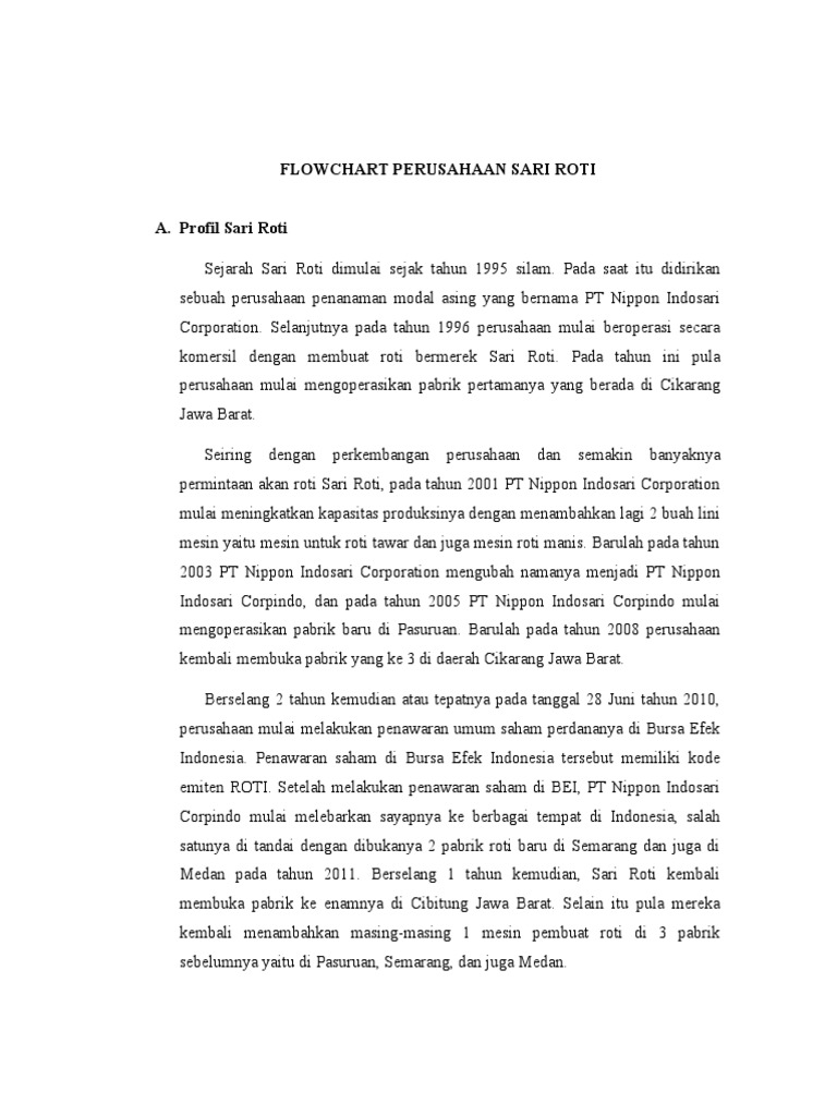 Supply Chain Sari Roti | PDF