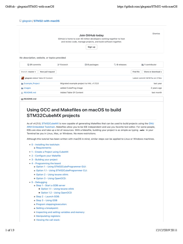 GitHub - glegrain:STM32-with-macOS | PDF | Computer Engineering | Software Development
