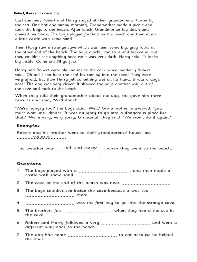 Robert, Harry and A Clever Dog | PDF
