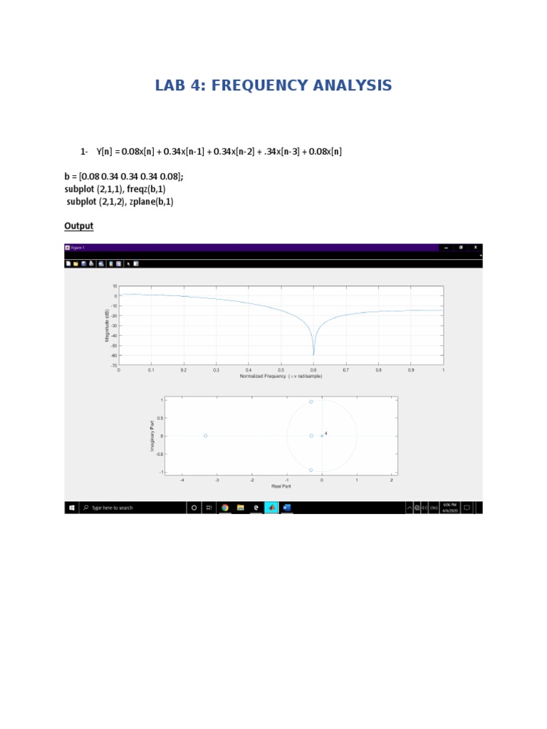 DSP Lab 4 | PDF | Telecommunications Engineering | Signal Processing