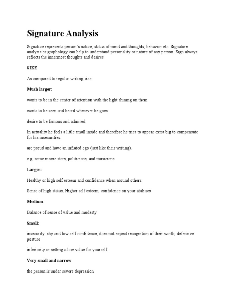 Signature Analysis (WWW Wikitubes - Com Signature Analysis) | PDF ...
