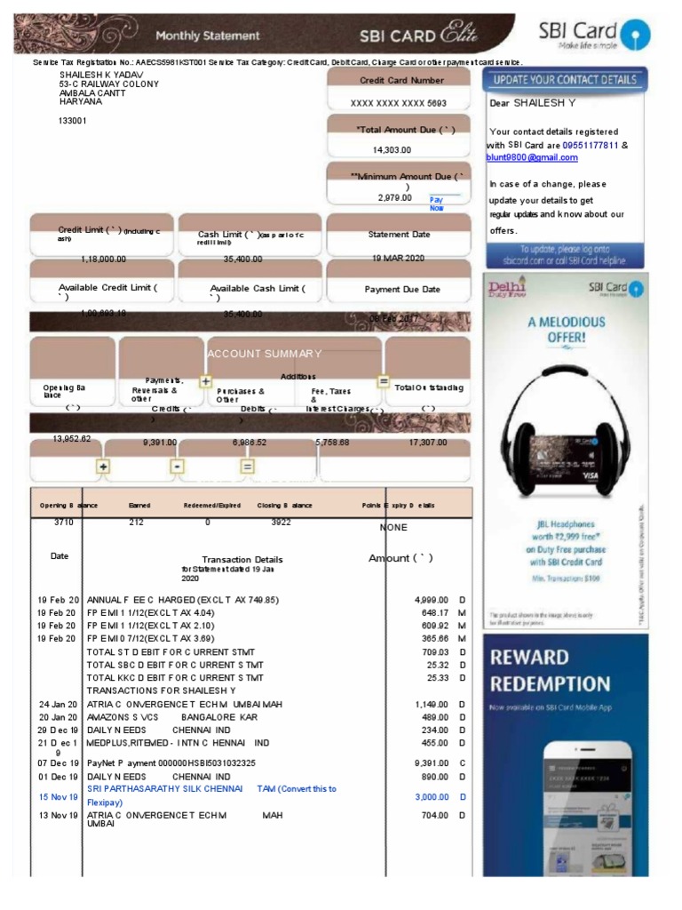 Pdf Download Card Statement Pdf Pdf Credit Card Payments