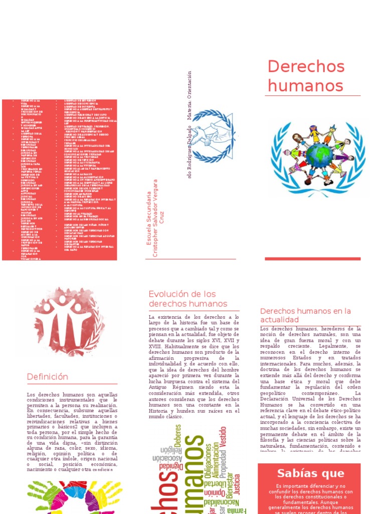 Folleto Derechos Humanos | PDF | Derechos humanos | Ciencias Políticas