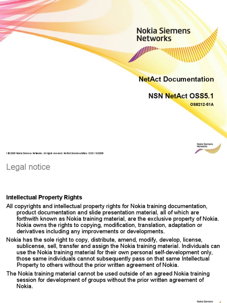 Netact Documentation NSN Netact Oss5.1 | PDF | Nokia | Intellectual ...