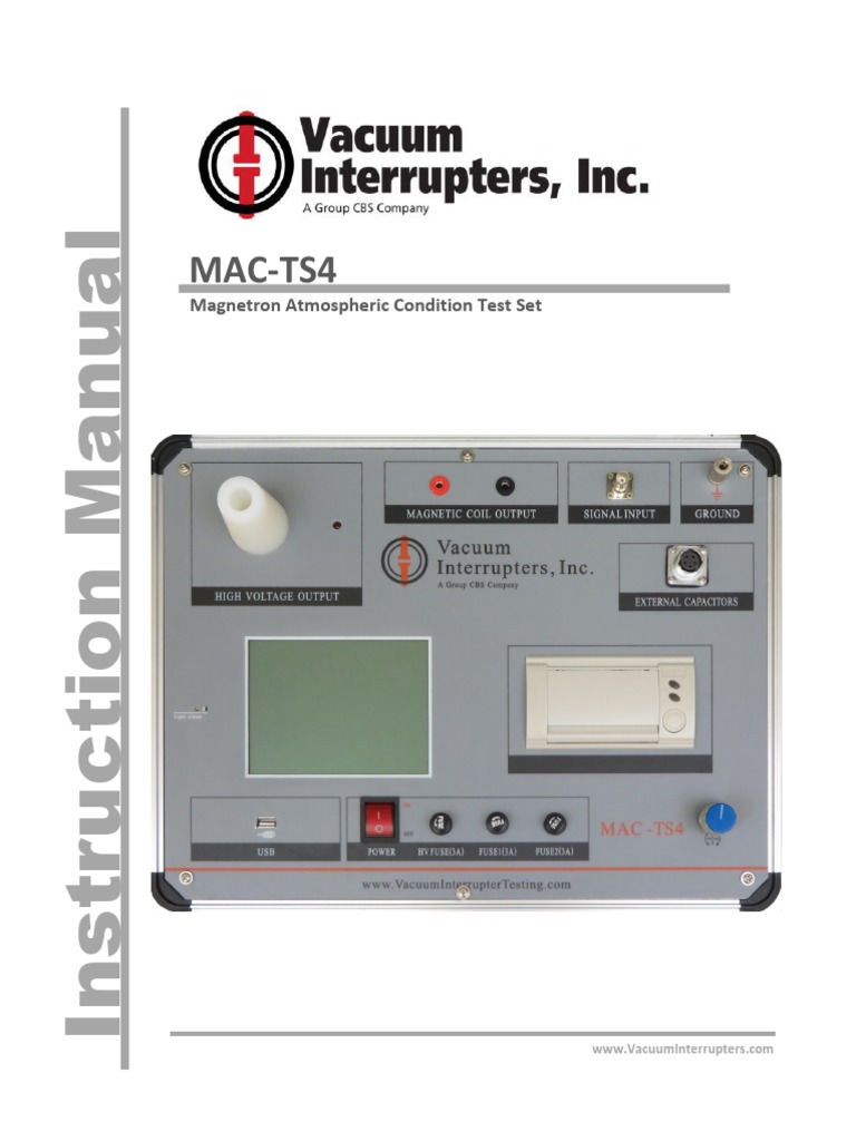 Mac-Ts4: Magnetron Atmospheric Condition Test Set | PDF | Inductor ...