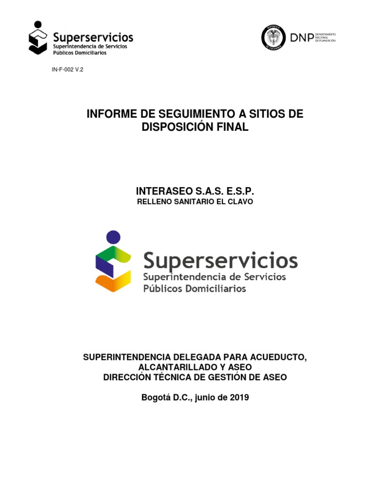 Interaseo S.A.S. E.S.P. - Relleno Sanitario El Clavo 1 | PDF | Balanza ...