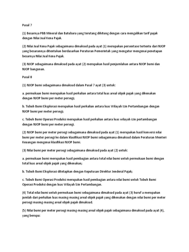 Rumus PBB Tambang | PDF