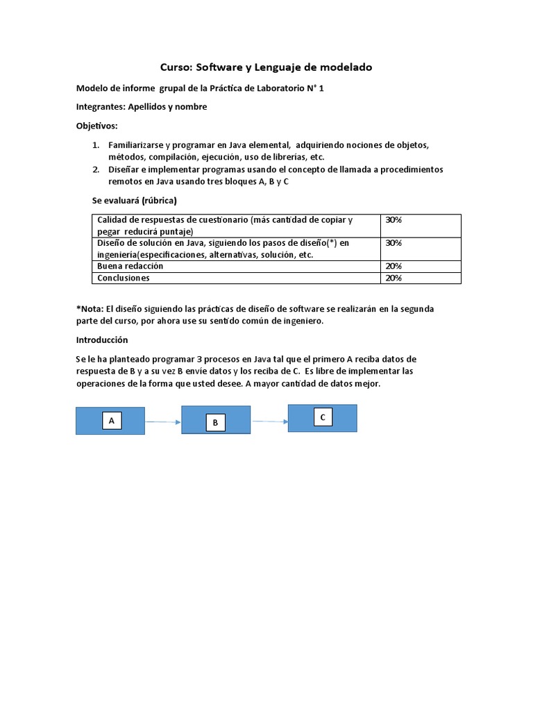 Practica1 Java Rmi Modelo Informe Pdf Java Lenguaje De