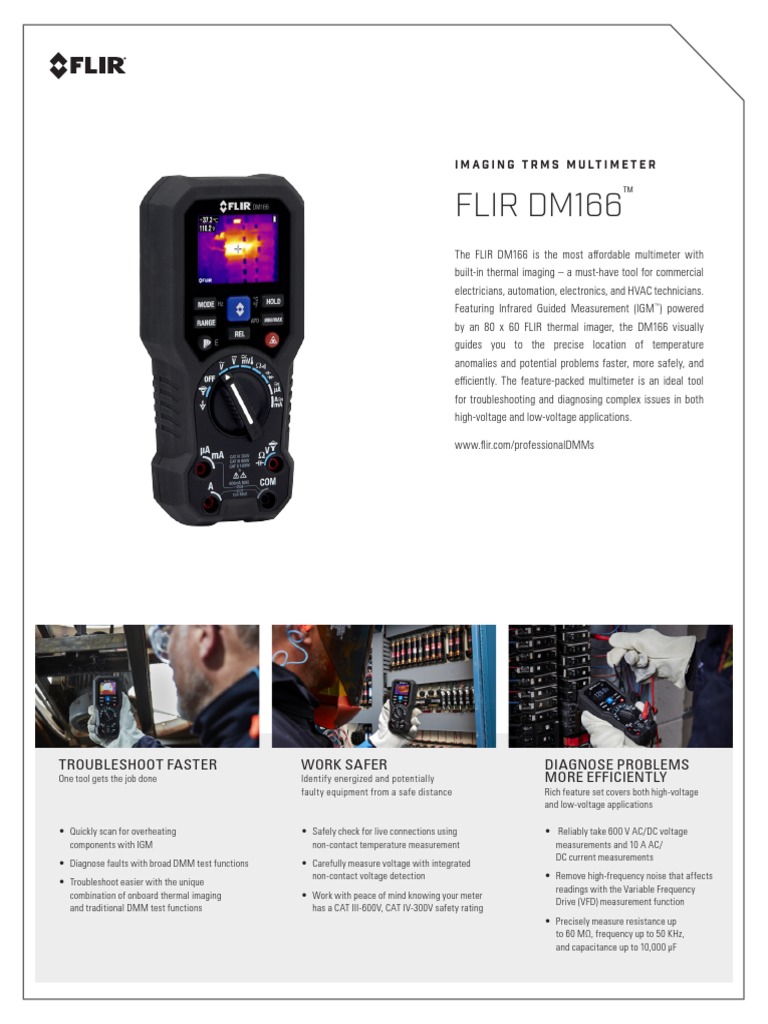Flir Dm166: Imaging Trms Multimeter | PDF | Thermography | Equipment