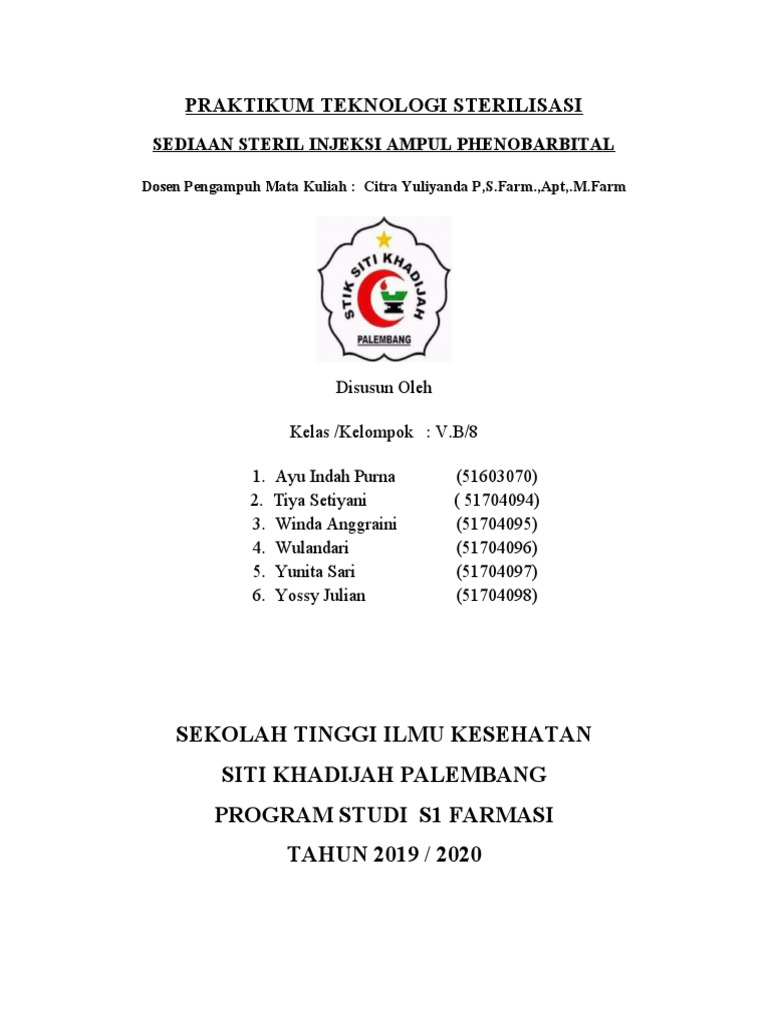 Injeksi Ampul Luminal Kel 8 | PDF