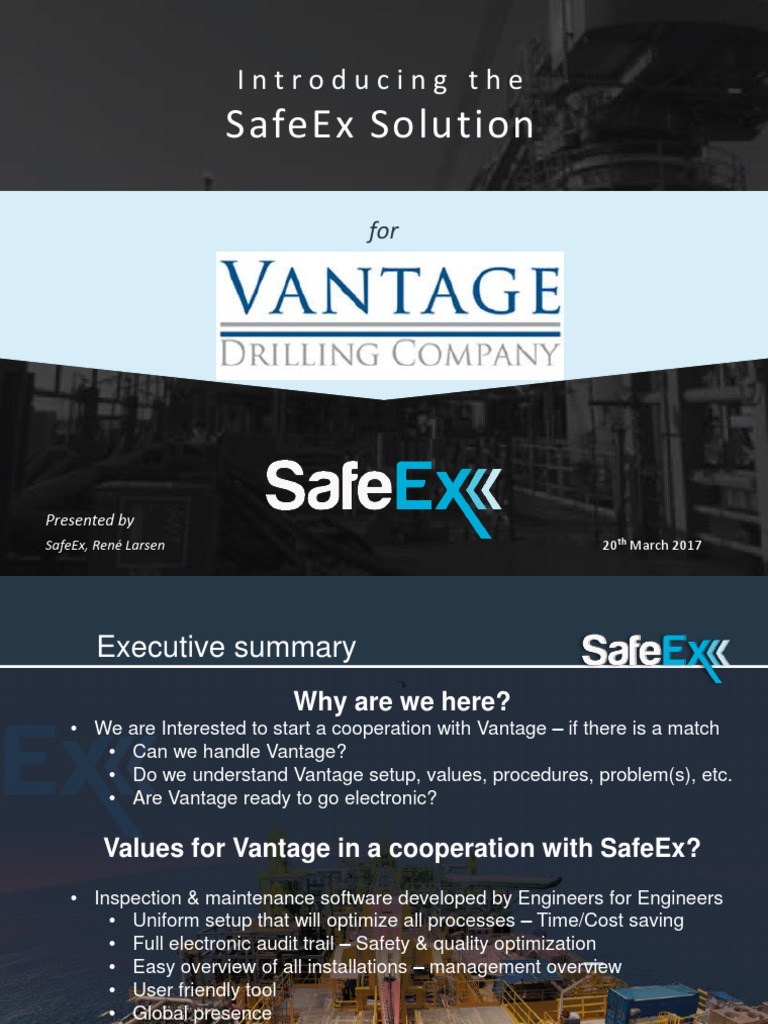 SafeEx Presentation 20170320 - Vantage Drilling | PDF | Enterprise ...