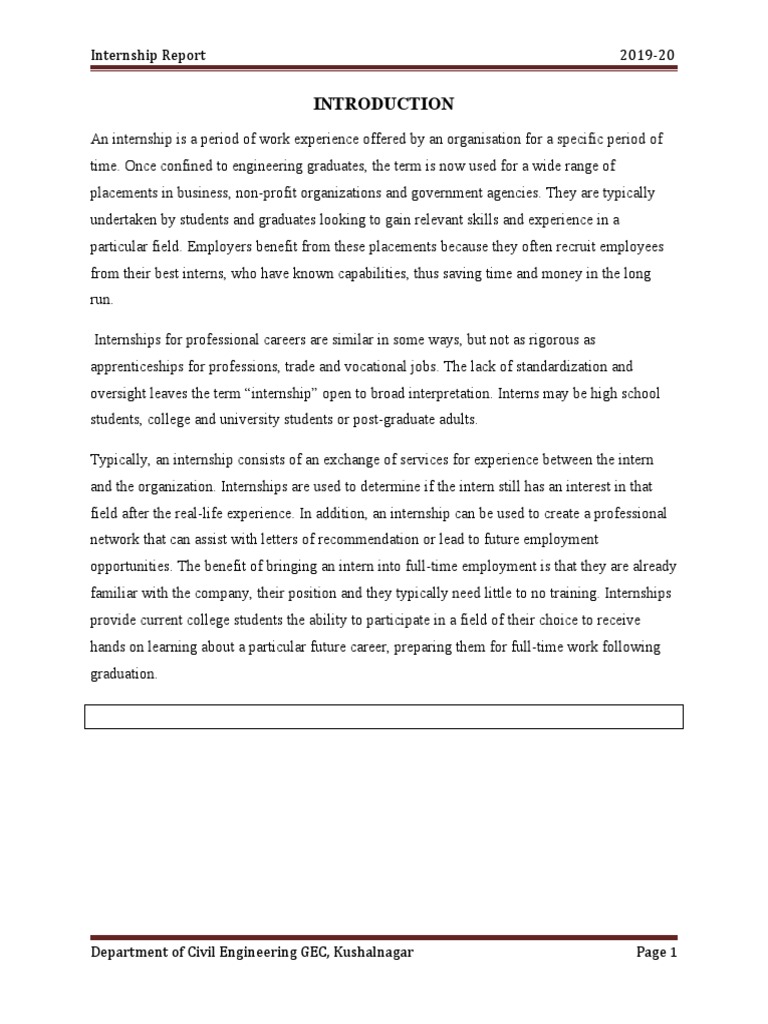 Internship Report RAK | PDF | Internship | Job Hunting