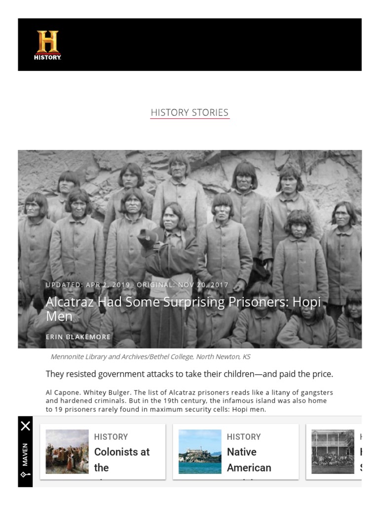 Alcatraz Had Some Surprising Prisoners | PDF | Hopi | Indigenous ...