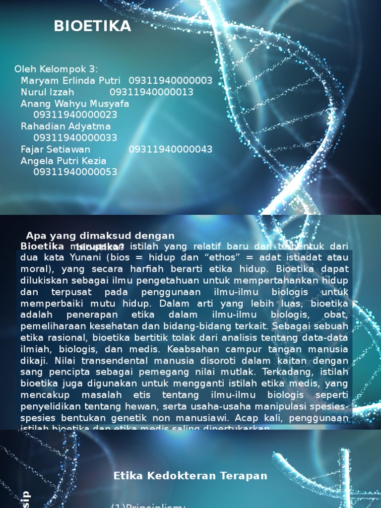 Bioetika | PDF | Karier & Perkembangan | Sains & Matematika