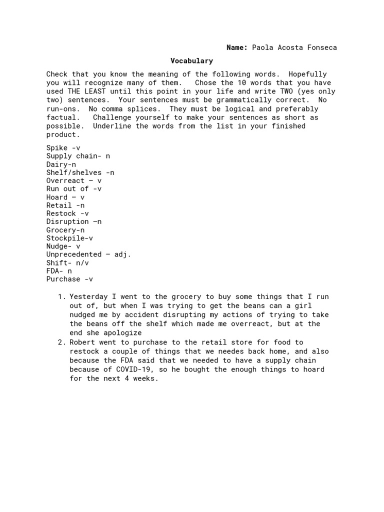 Vocabulary Pre-Reading | PDF