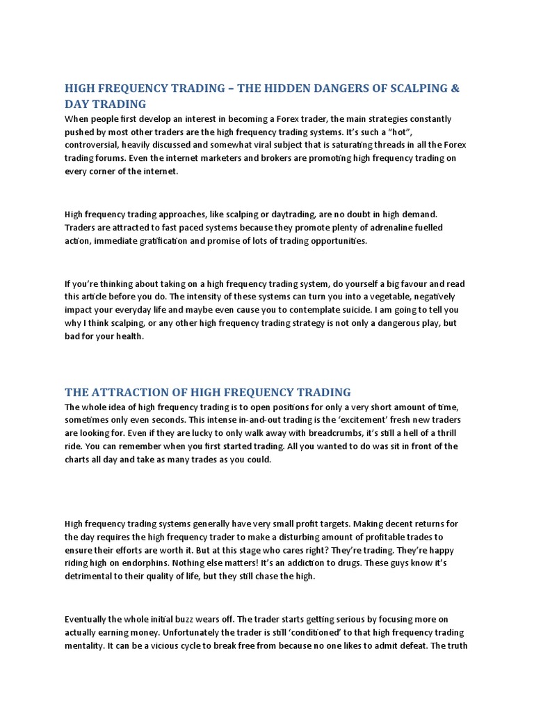 High Frequency Trading | PDF | Algorithmic Trading | High Frequency Trading