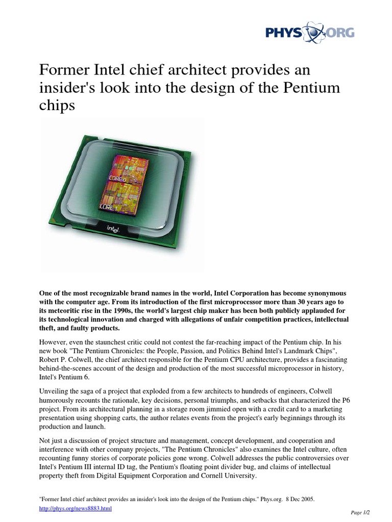 8883-Former Intel Chief Architect Provides An Insiders Look Into The ...