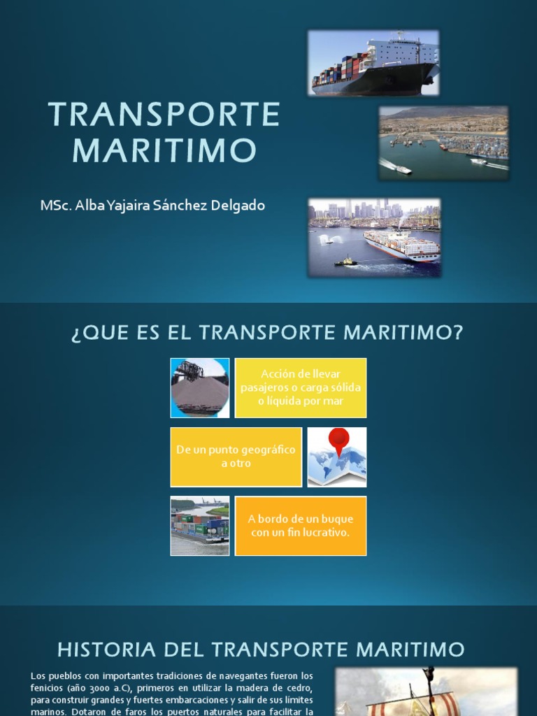 Diapositivas Transporte Maritimo PDF | PDF | Barcos | Buques
